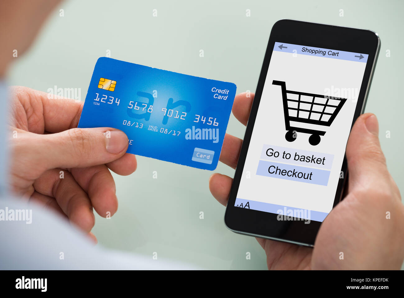 Person Shopping On Mobile Phone Stock Photo - Alamy