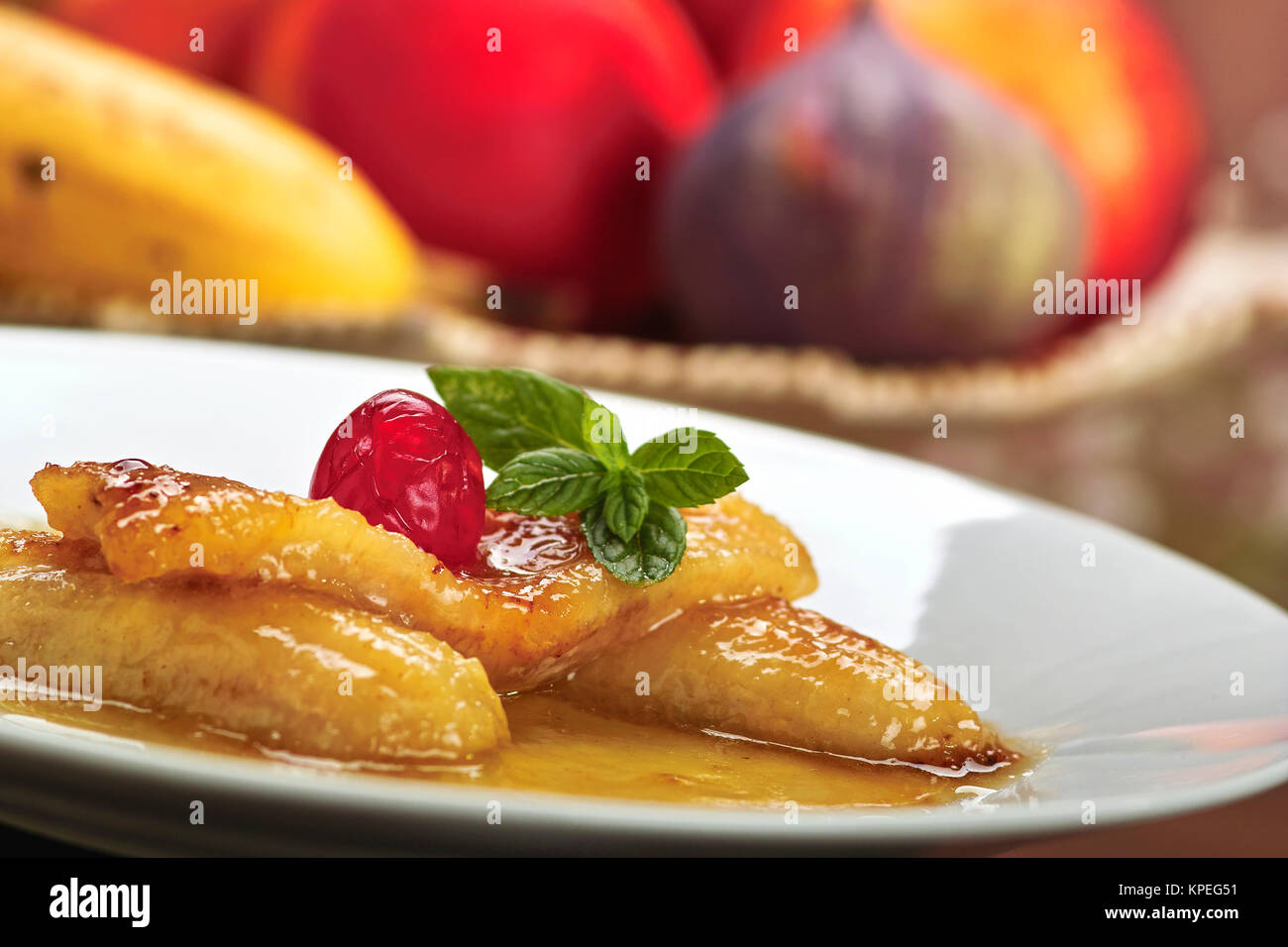 sweet banana dessert Stock Photo - Alamy