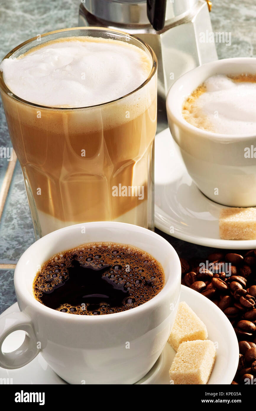 3 cups coffee hi-res stock photography and images - Alamy
