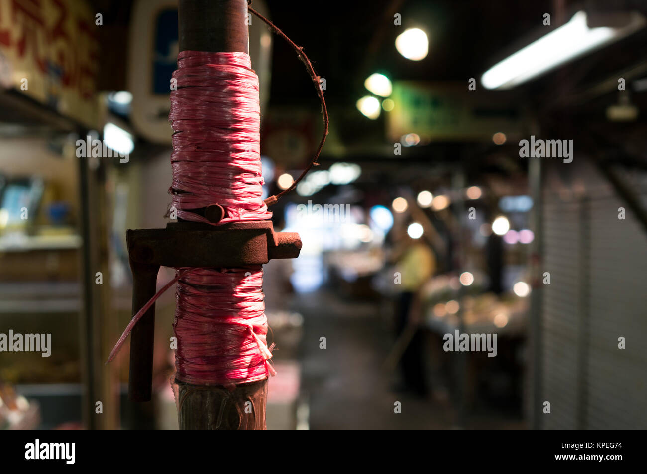 Pole tied up Stock Photo - Alamy