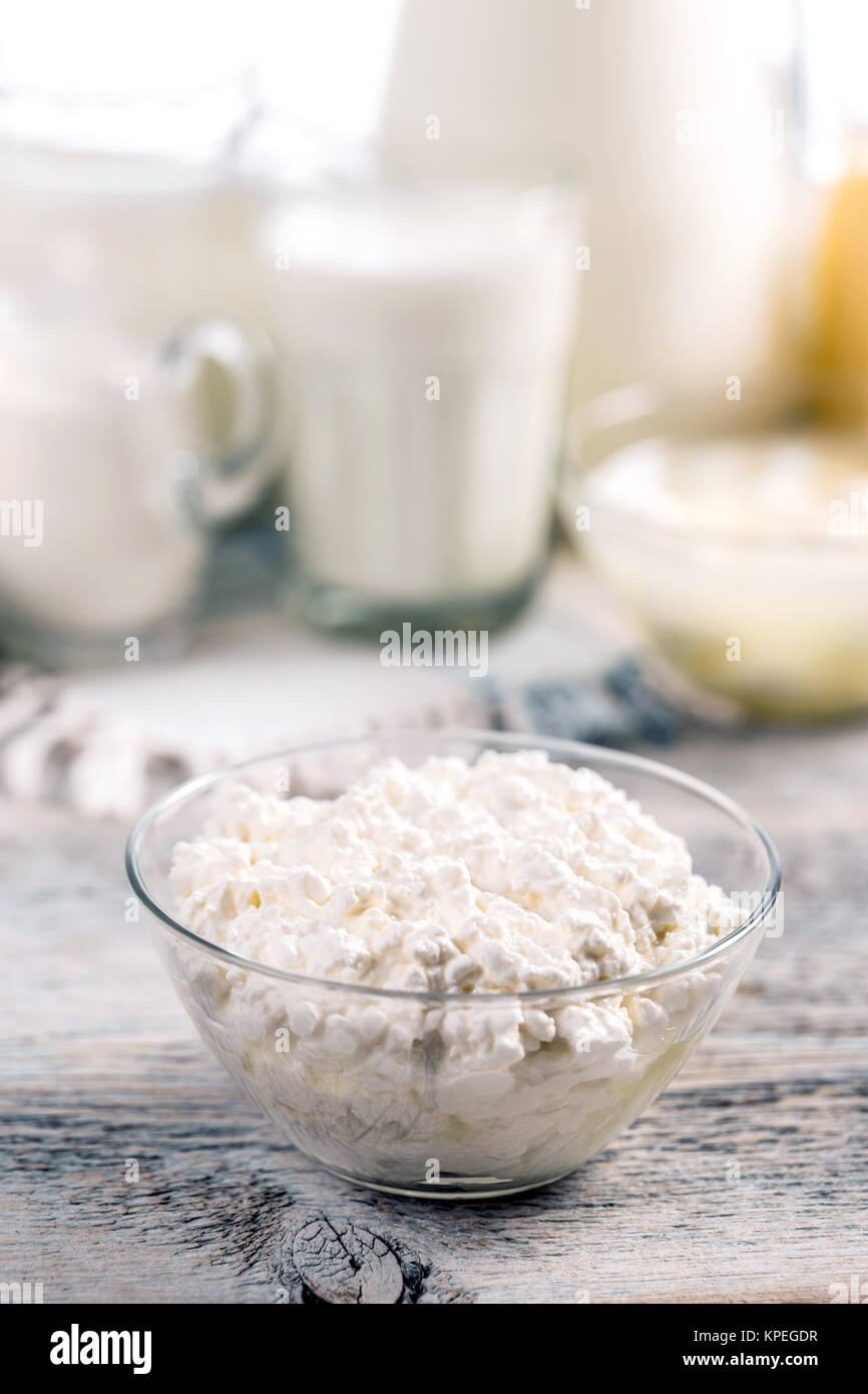 Natural cottage cheese Stock Photo - Alamy