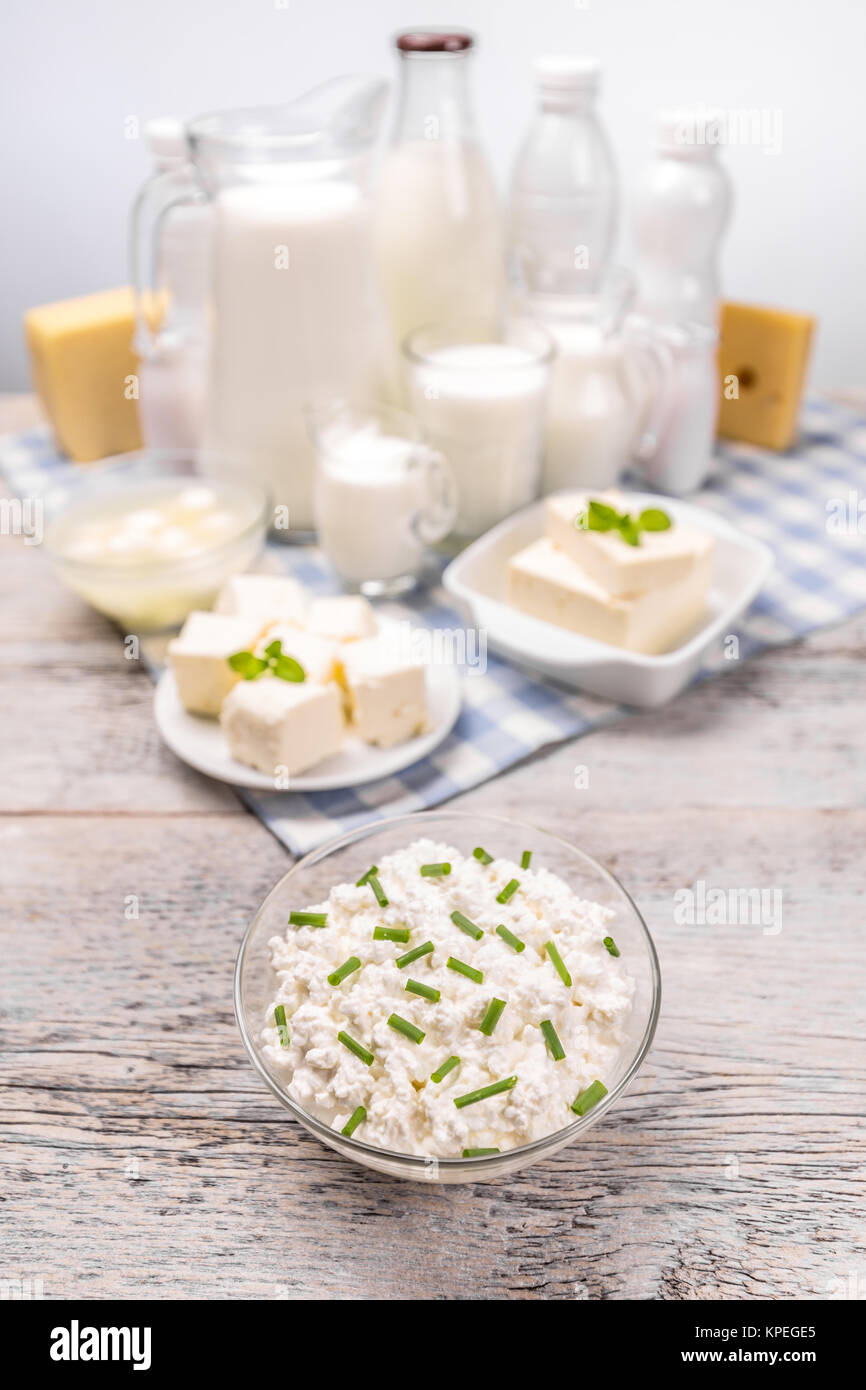 Fresh cottage cheese Stock Photo - Alamy