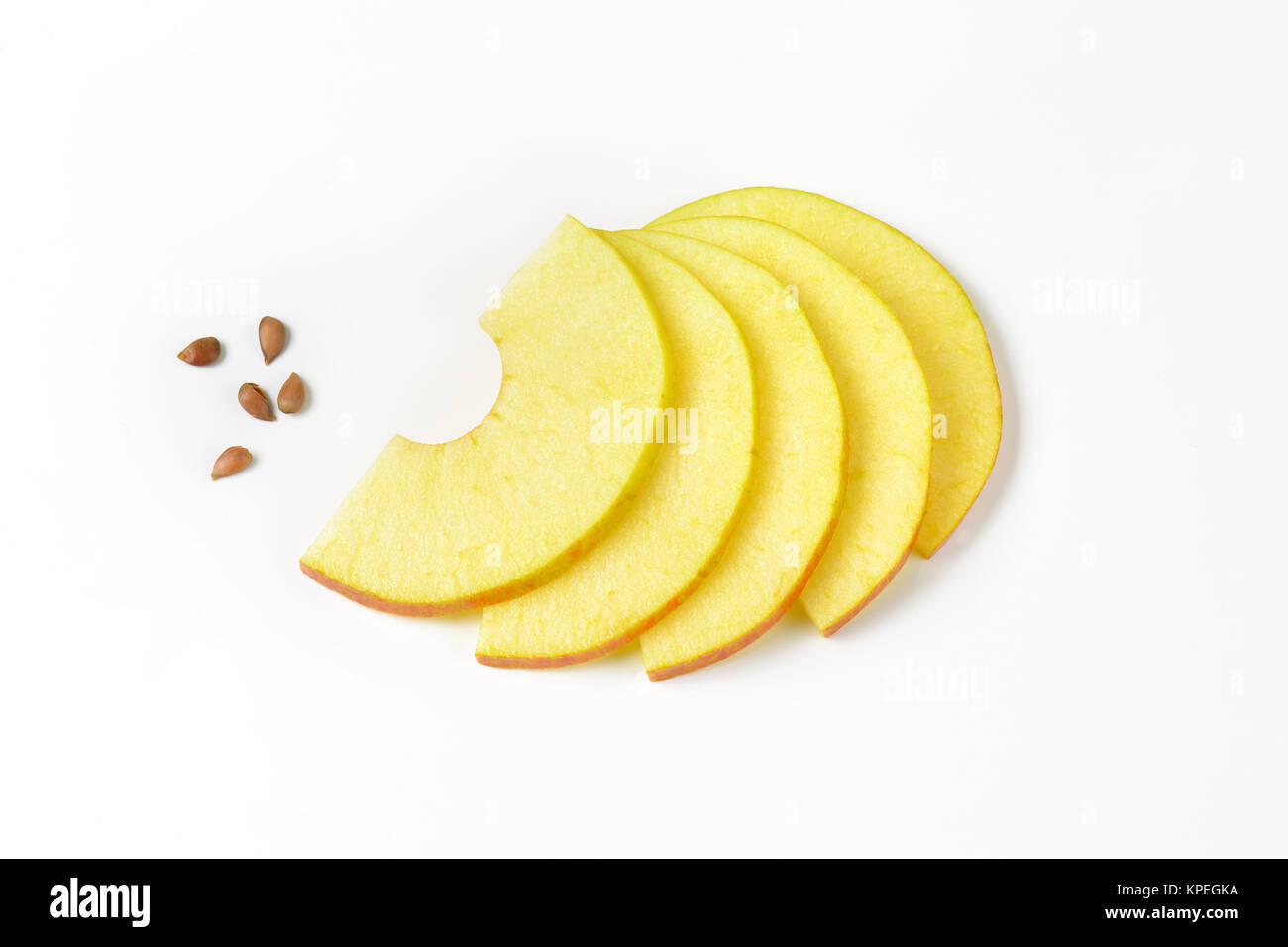 thin apple slices Stock Photo - Alamy