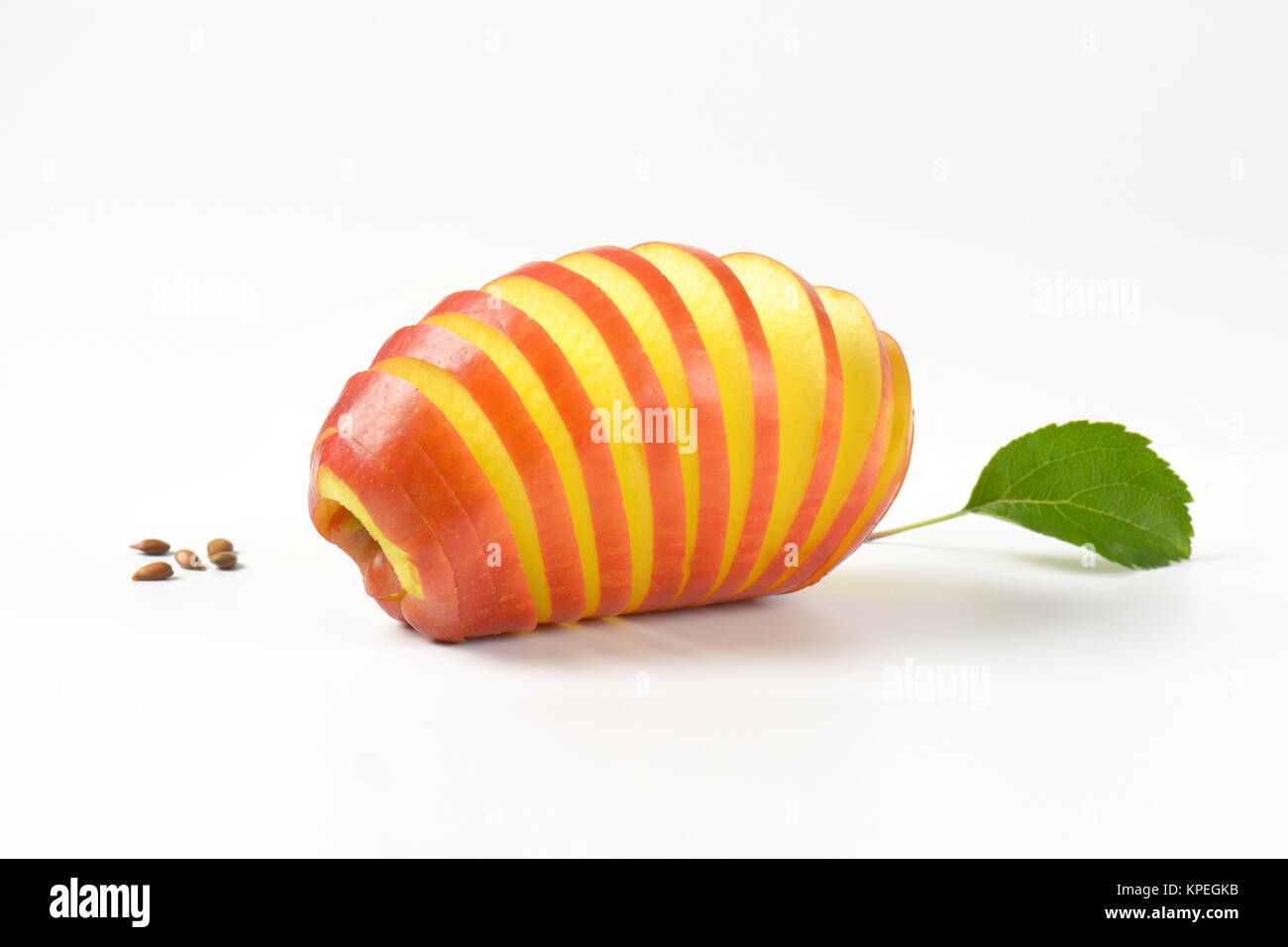 spiral cut apple Stock Photo - Alamy