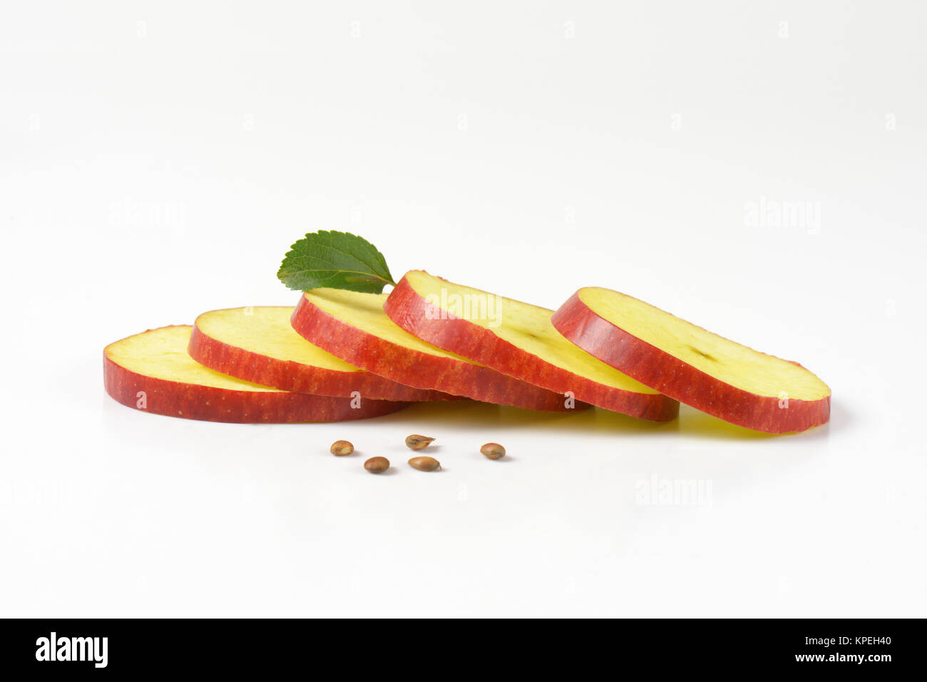 thin apple slices Stock Photo - Alamy