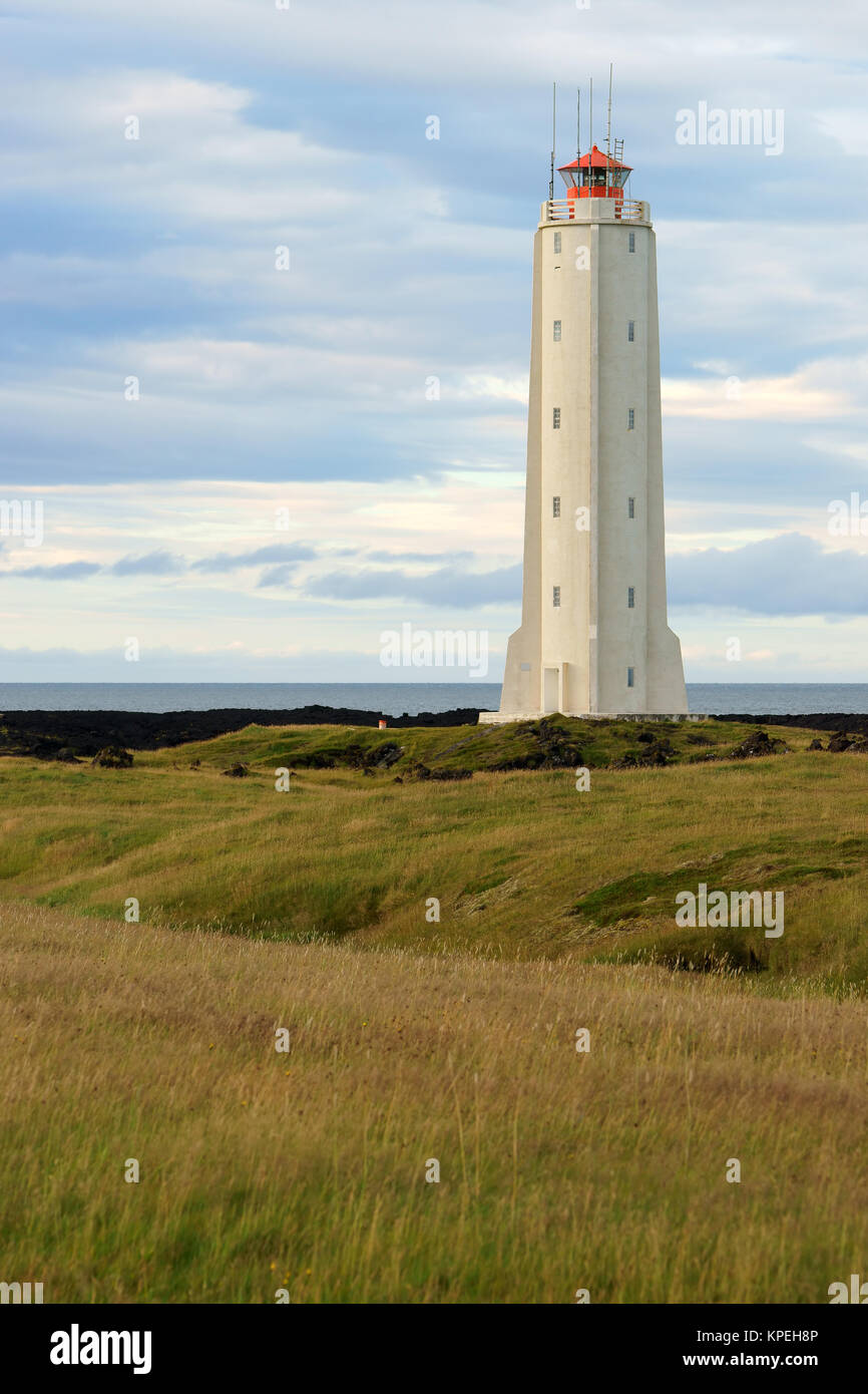 Lighthouse at Londrangar. Snaefellsness peninsula, Iceland Stock Photo ...