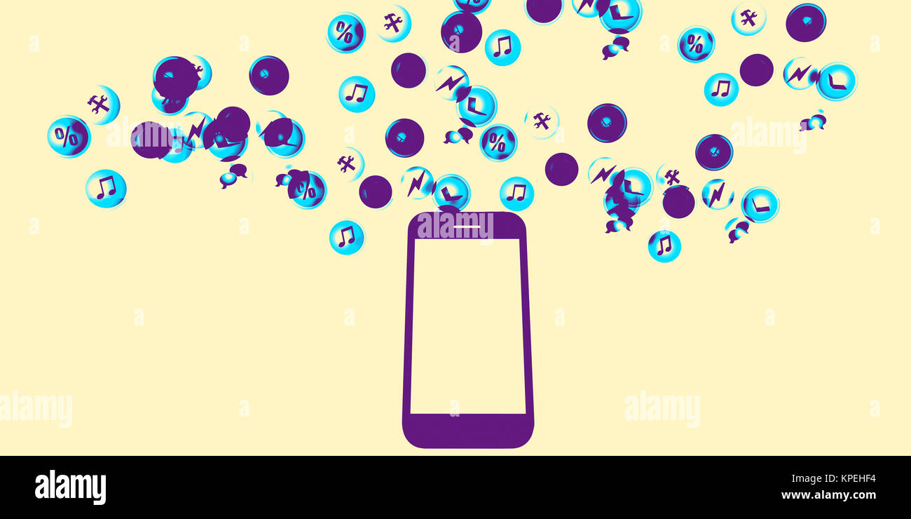 Smartphone Content Distribution Stock Photo - Alamy