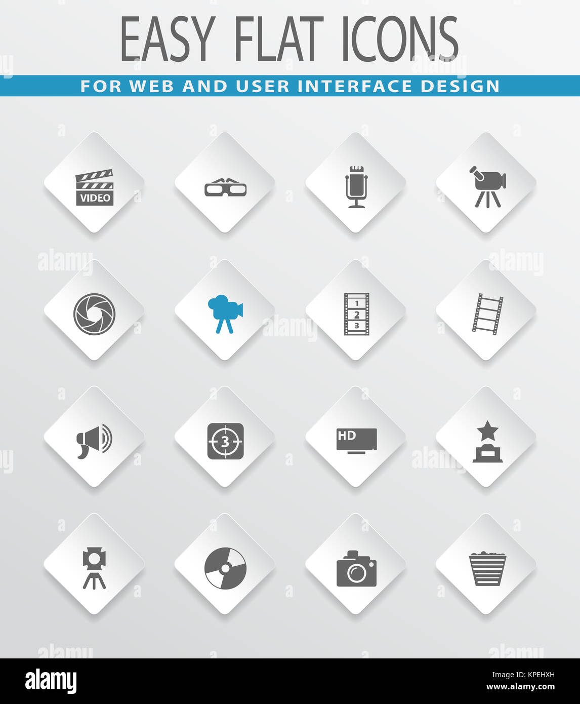 Cinema icons set Stock Photo - Alamy