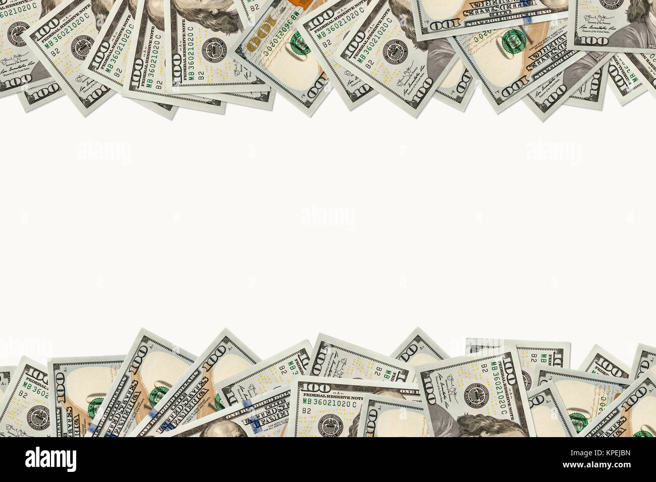 Dollars Photography: Frame of 100 dollars banknotes. Background on the ...