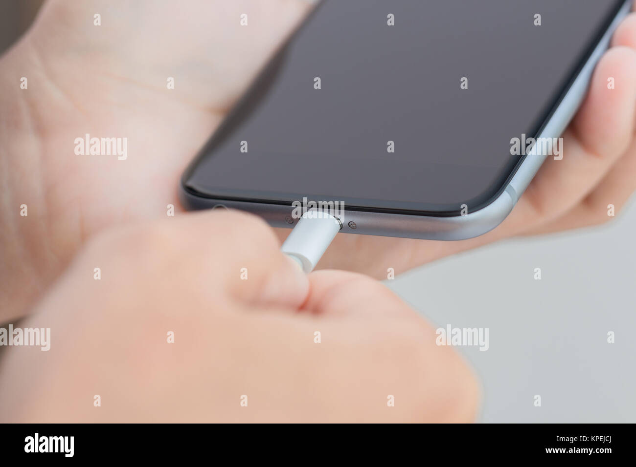 Iphone charge cable hi-res stock photography and images - Alamy