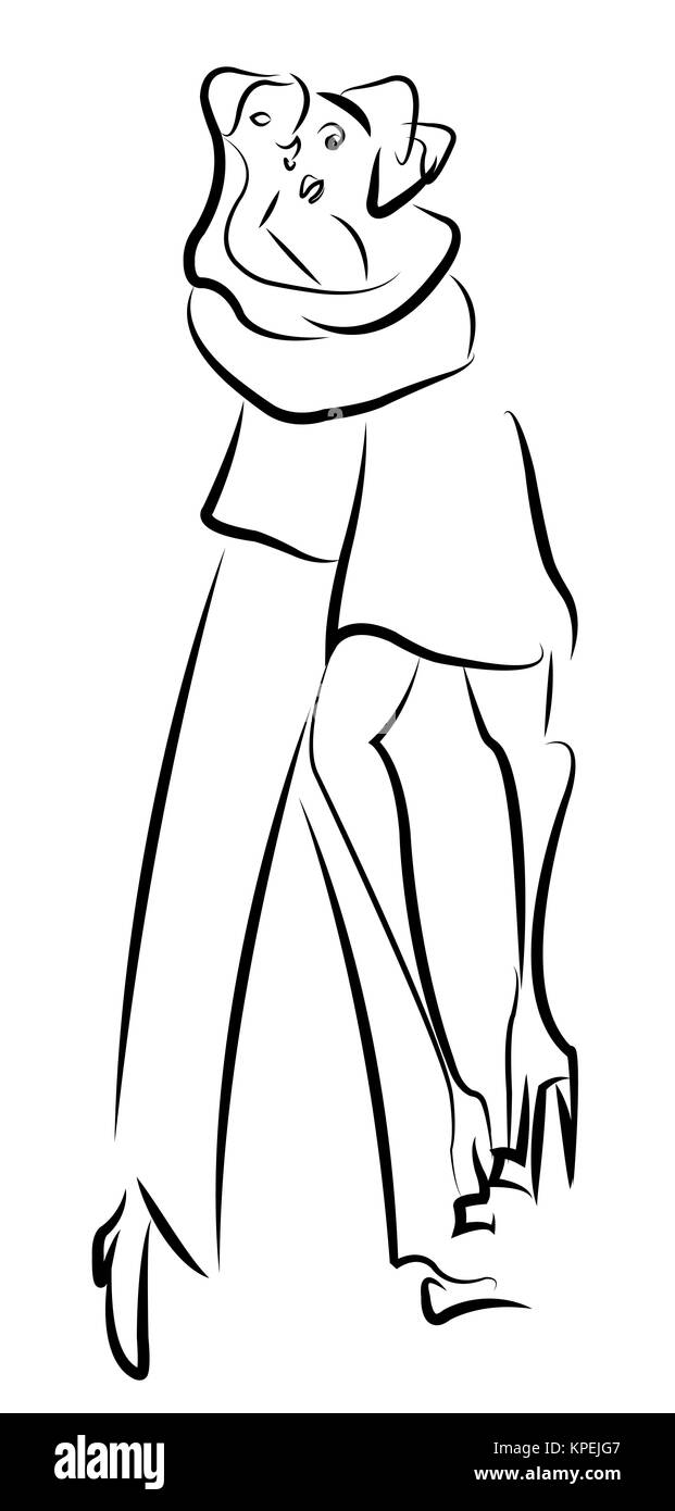 Cartoon girl dancing Black and White Stock Photos & Images - Alamy