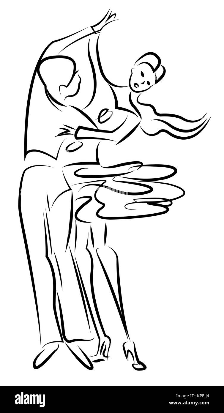 Cartoon girl dancing hi-res stock photography and images - Alamy