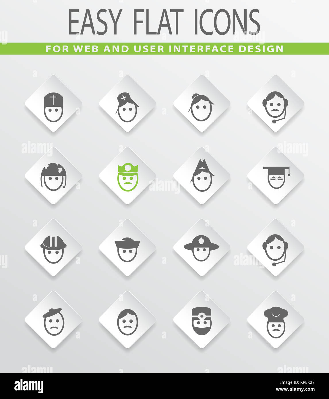 Icons set occupation icons set Stock Photo - Alamy