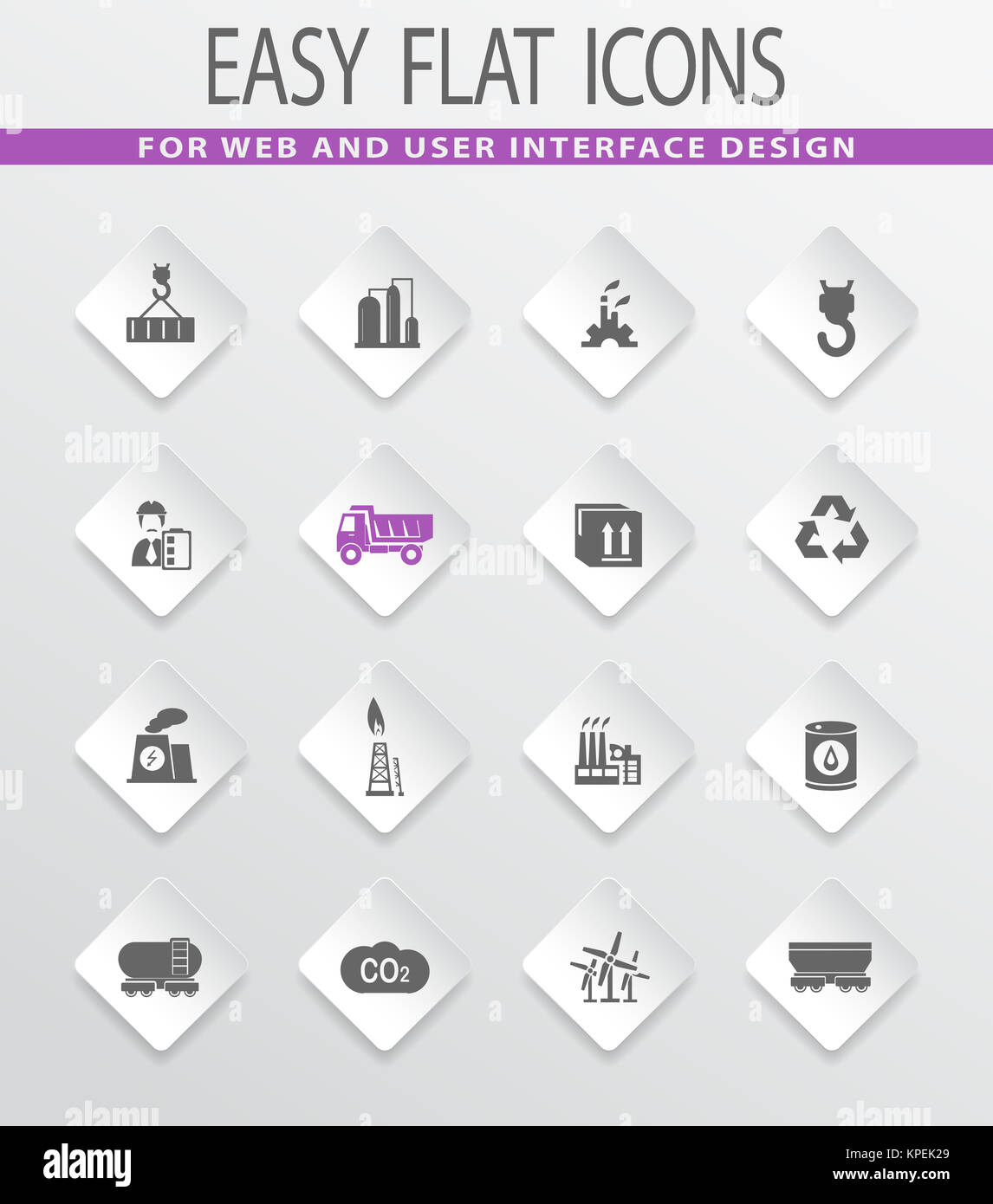 Industry icons set Stock Photo - Alamy