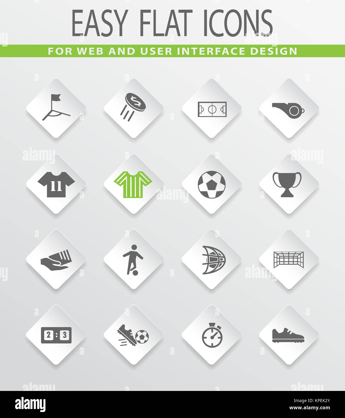 Soccer icons set Stock Photo - Alamy