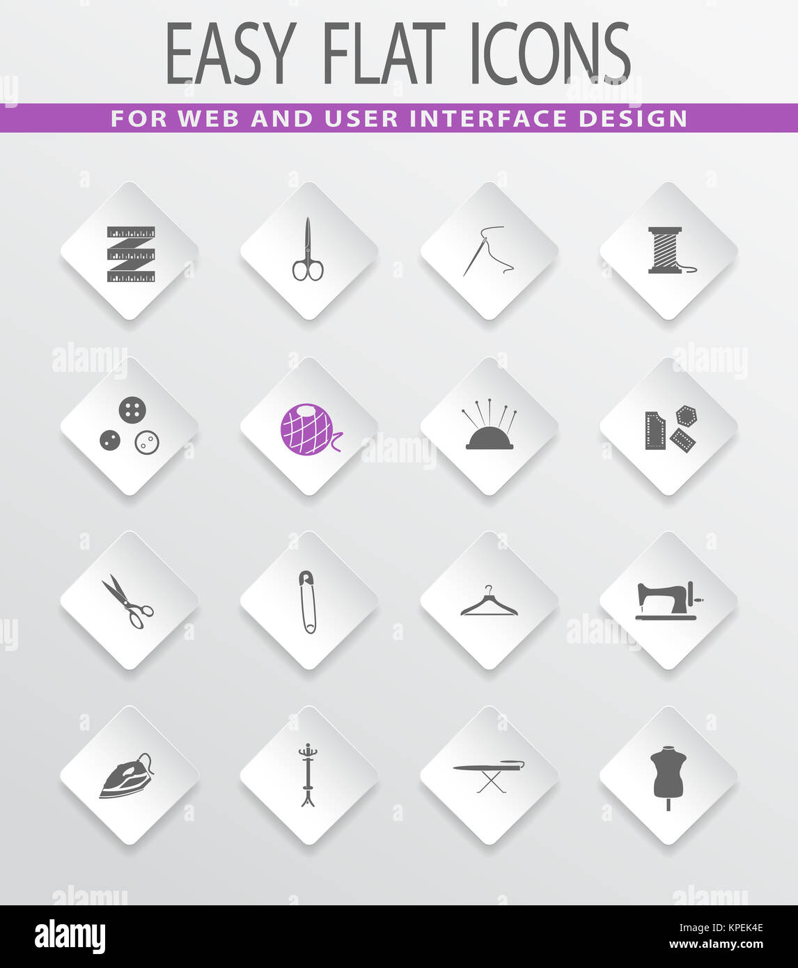 Tailor icons set Stock Photo - Alamy
