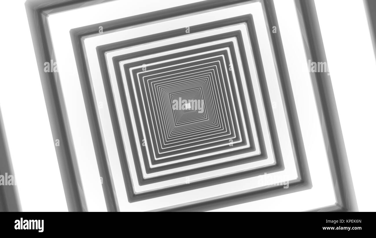 abstract futuristic square corridor Stock Photo - Alamy