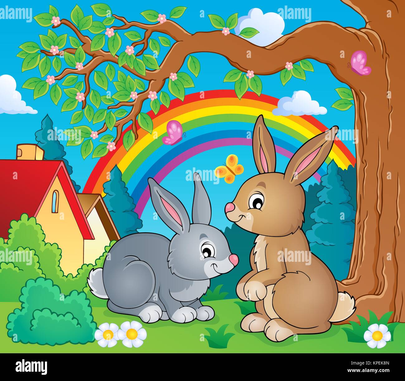 Rabbit topic image 2 Stock Photo - Alamy