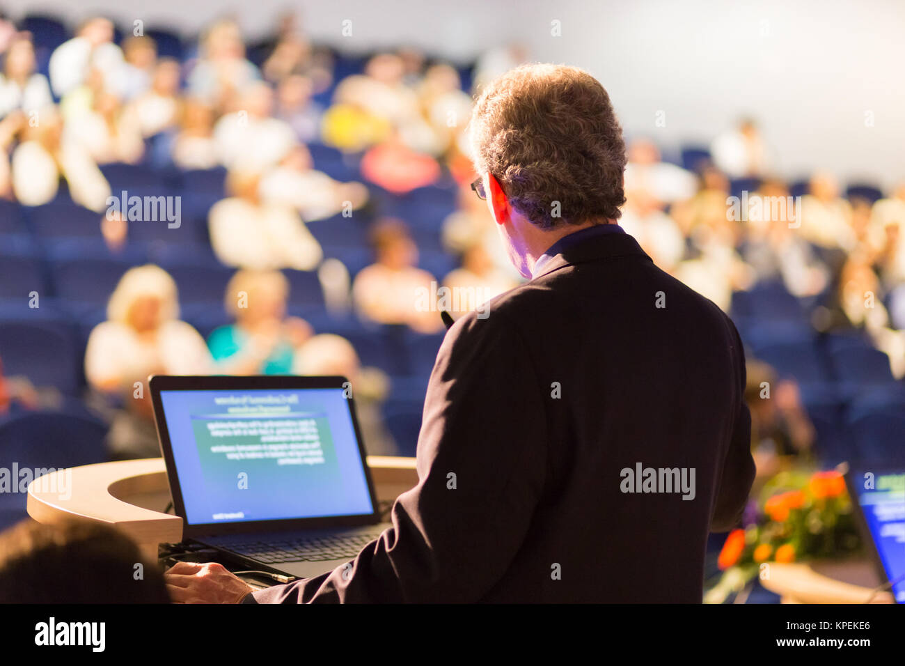 Speaker at Business Conference and Presentation Stock Photo - Alamy