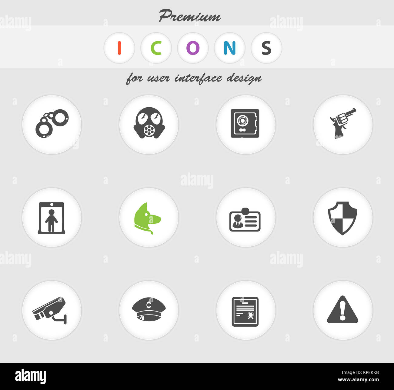 Security icons set Stock Photo - Alamy