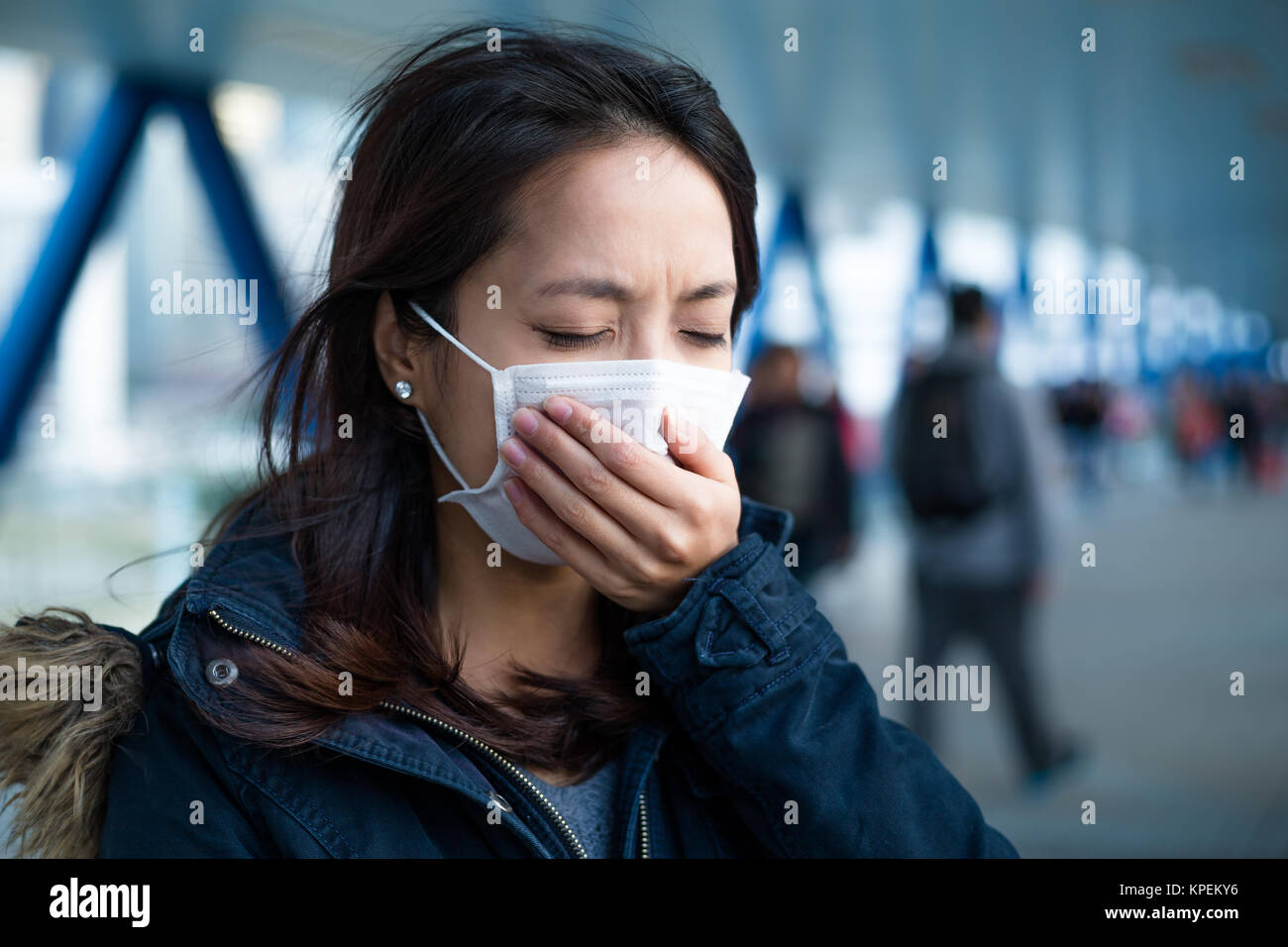 Asian woman wear face mask Stock Photo - Alamy