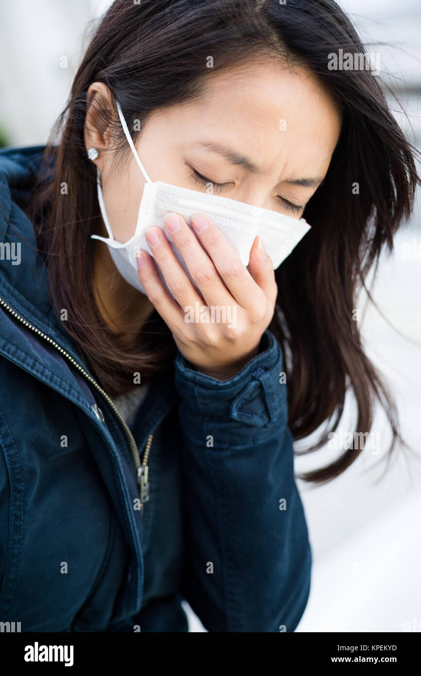 Woman feeling sick Stock Photo - Alamy
