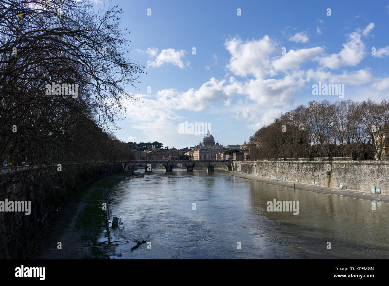 Saint Peter Basilica view from Ponte Umberto Stock Photo - Alamy