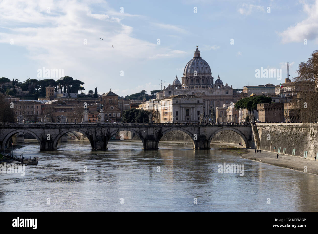 Saint Peter Basilica view from Ponte Umberto Stock Photo - Alamy
