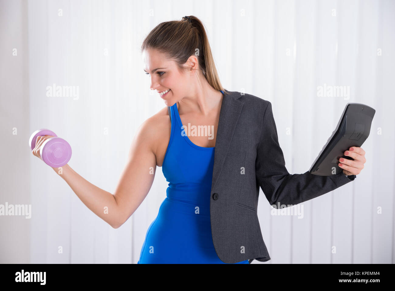 Woman Doing Multiple Work Stock Photo - Alamy