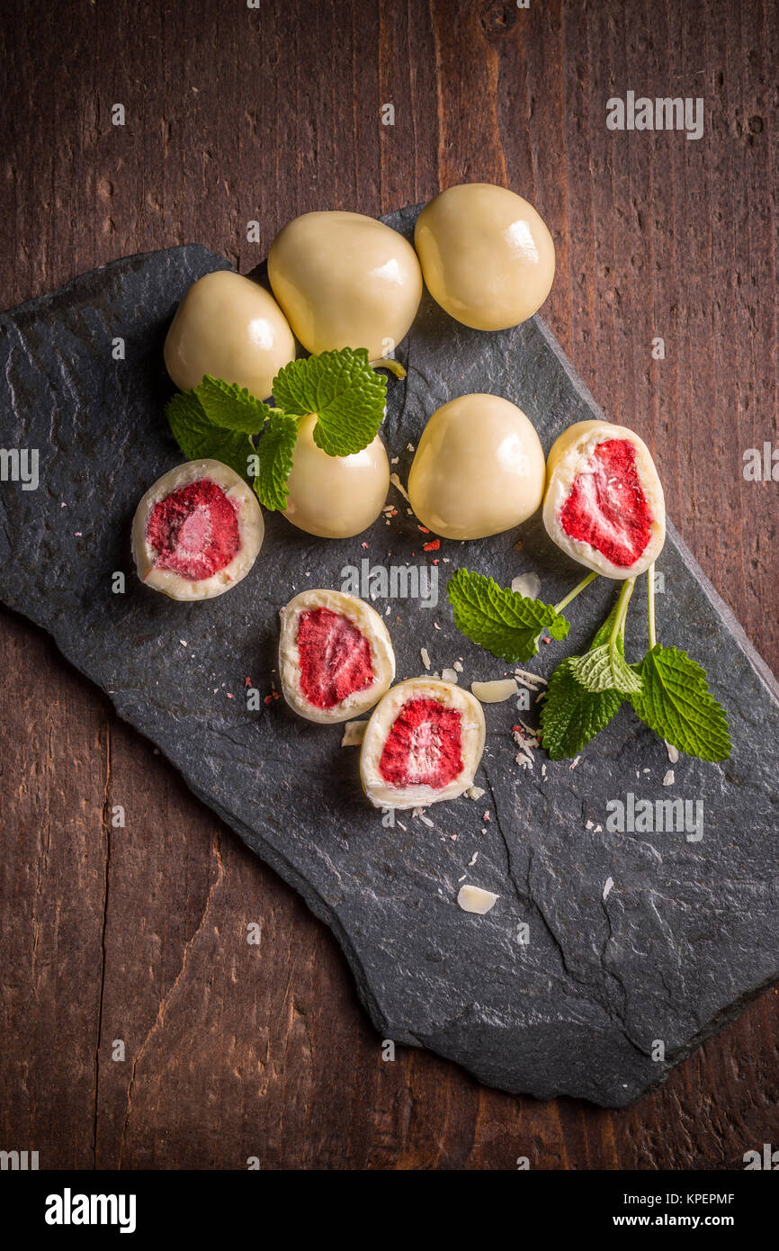 Luxury white chocolate Stock Photo - Alamy