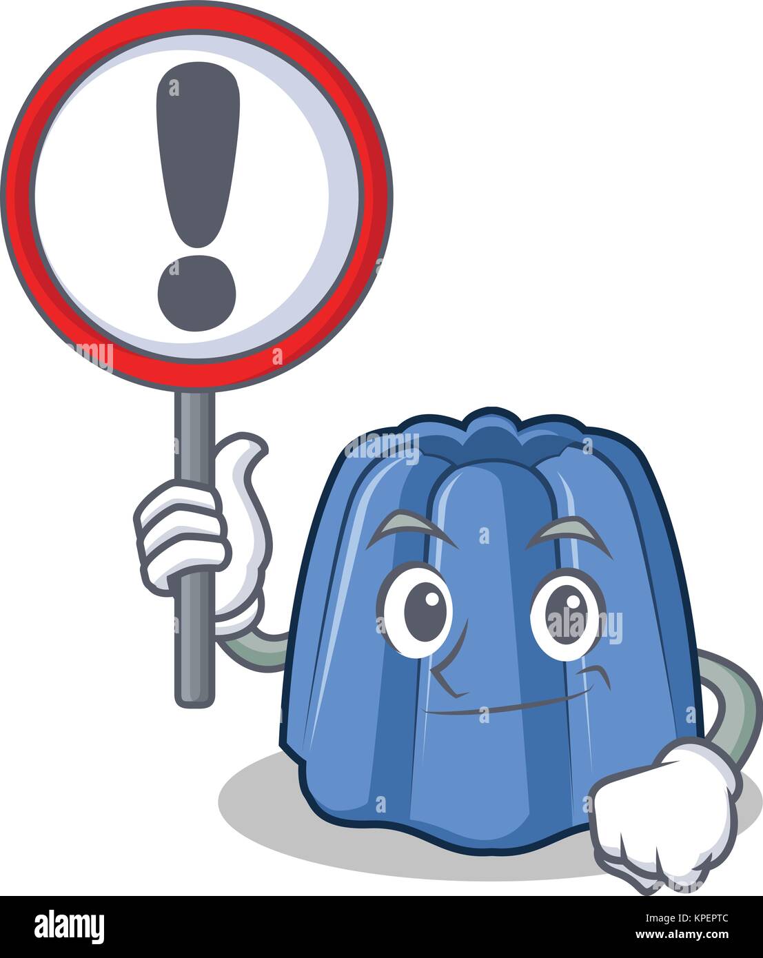 With sign jelly character cartoon style Stock Vector Image & Art - Alamy