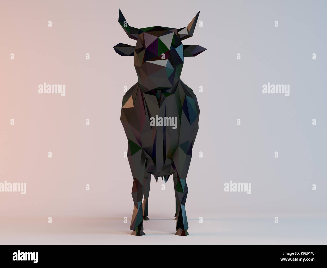 Low polygon cow hi-res stock photography and images - Alamy