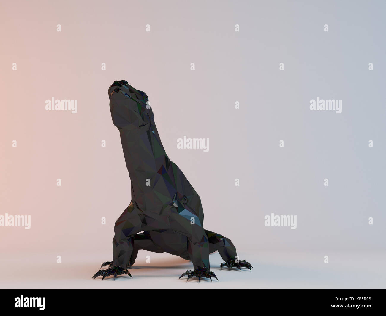 3D black low poly (Lizard Stock Photo - Alamy