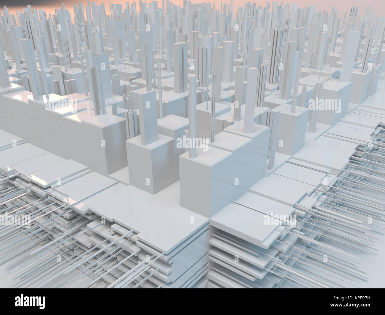 White complex city Stock Photo - Alamy