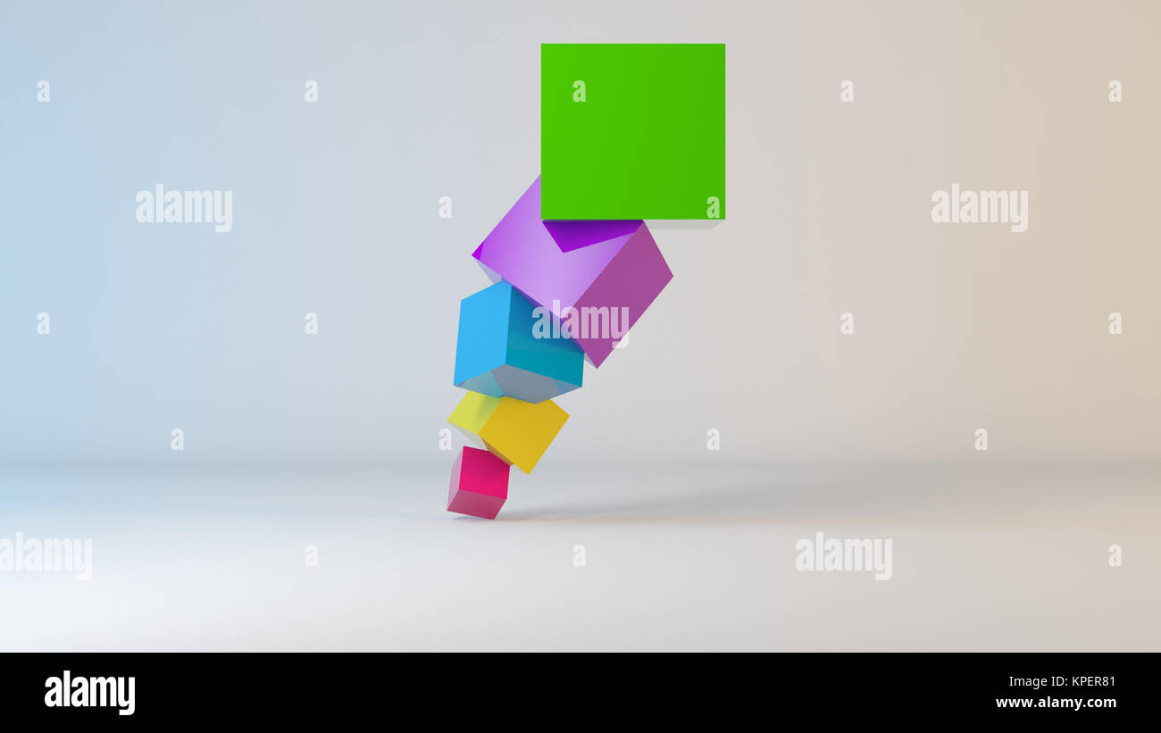 3d cube color wheel hi-res stock photography and images - Alamy