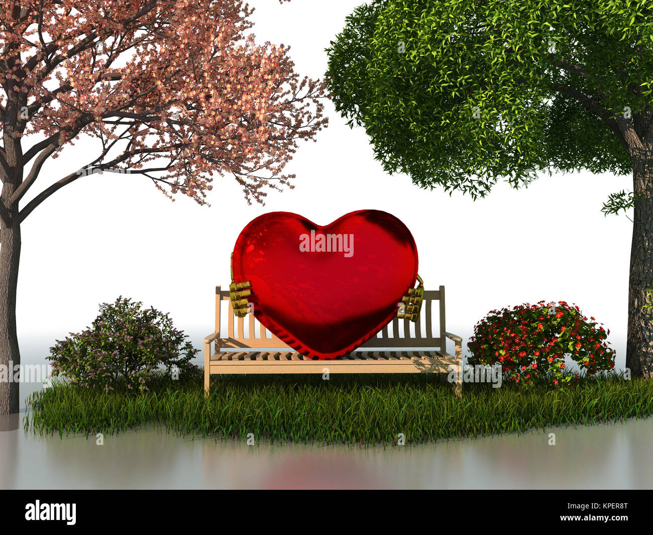 3d love view with white background Stock Photo - Alamy