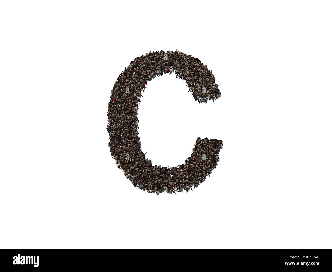 3d characters forming the letter C Stock Photo - Alamy