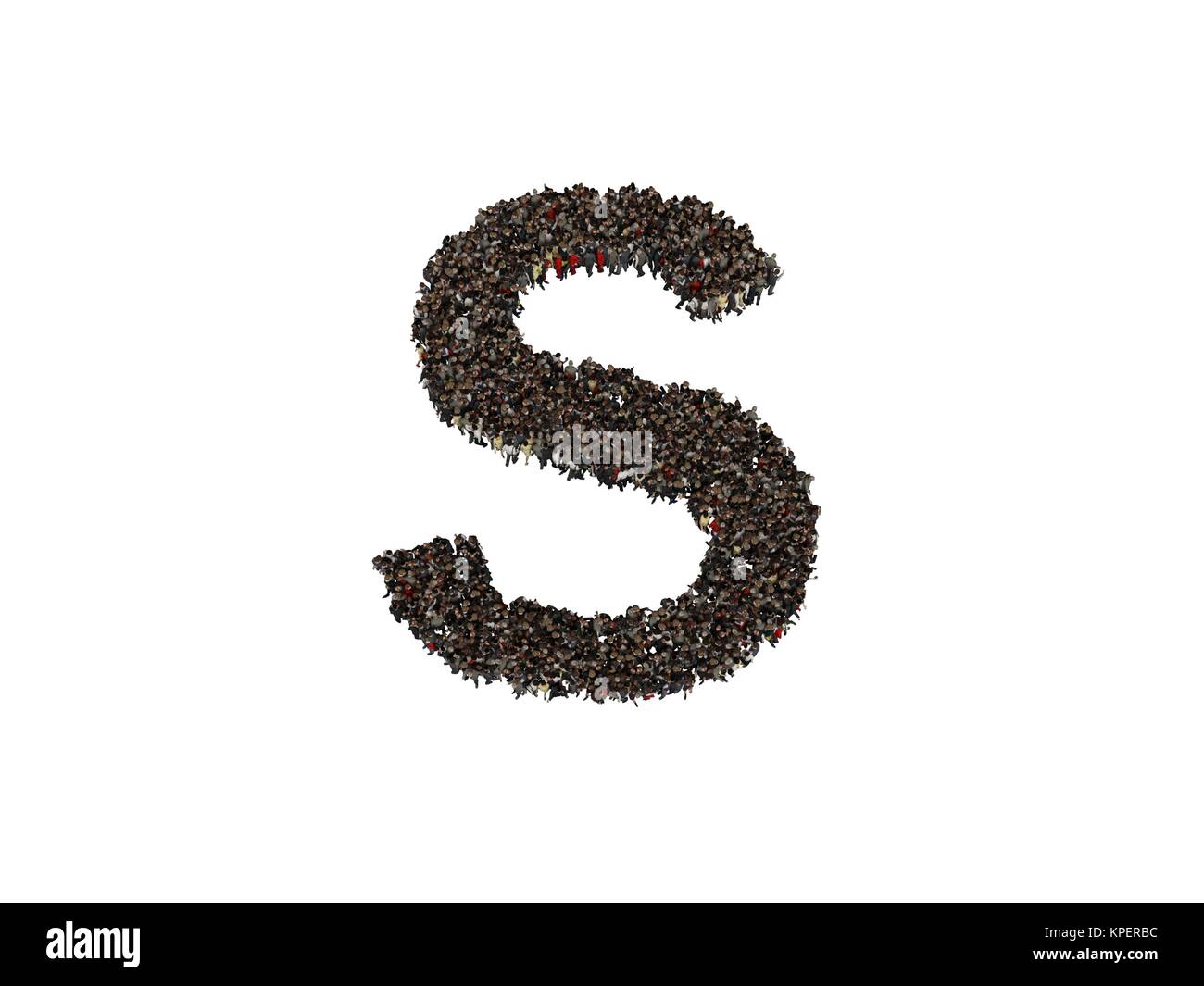 3d characters forming the letter S Stock Photo - Alamy
