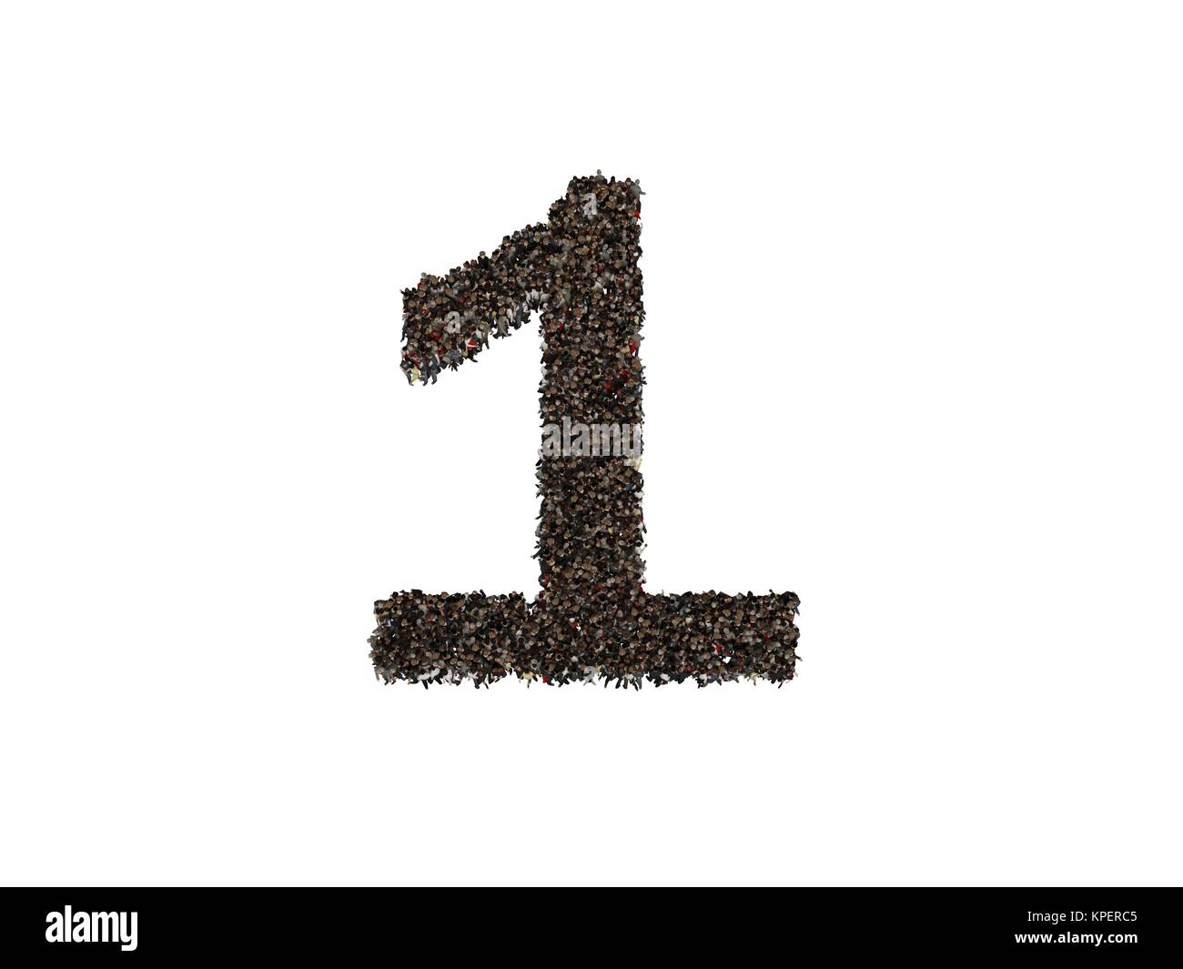 3d characters forming the Number one Stock Photo - Alamy