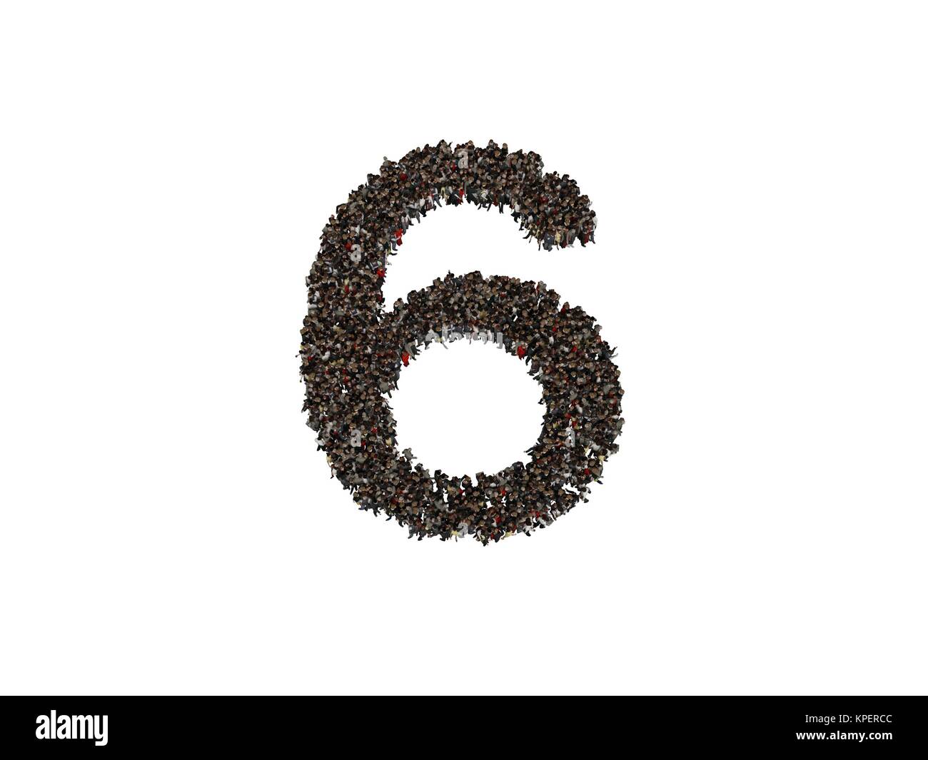 3d characters forming the Number six Stock Photo - Alamy