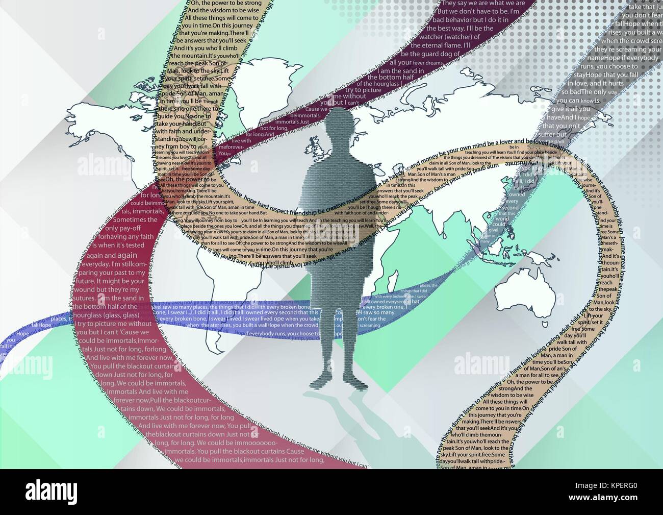 person typography 3 squares Stock Photo - Alamy