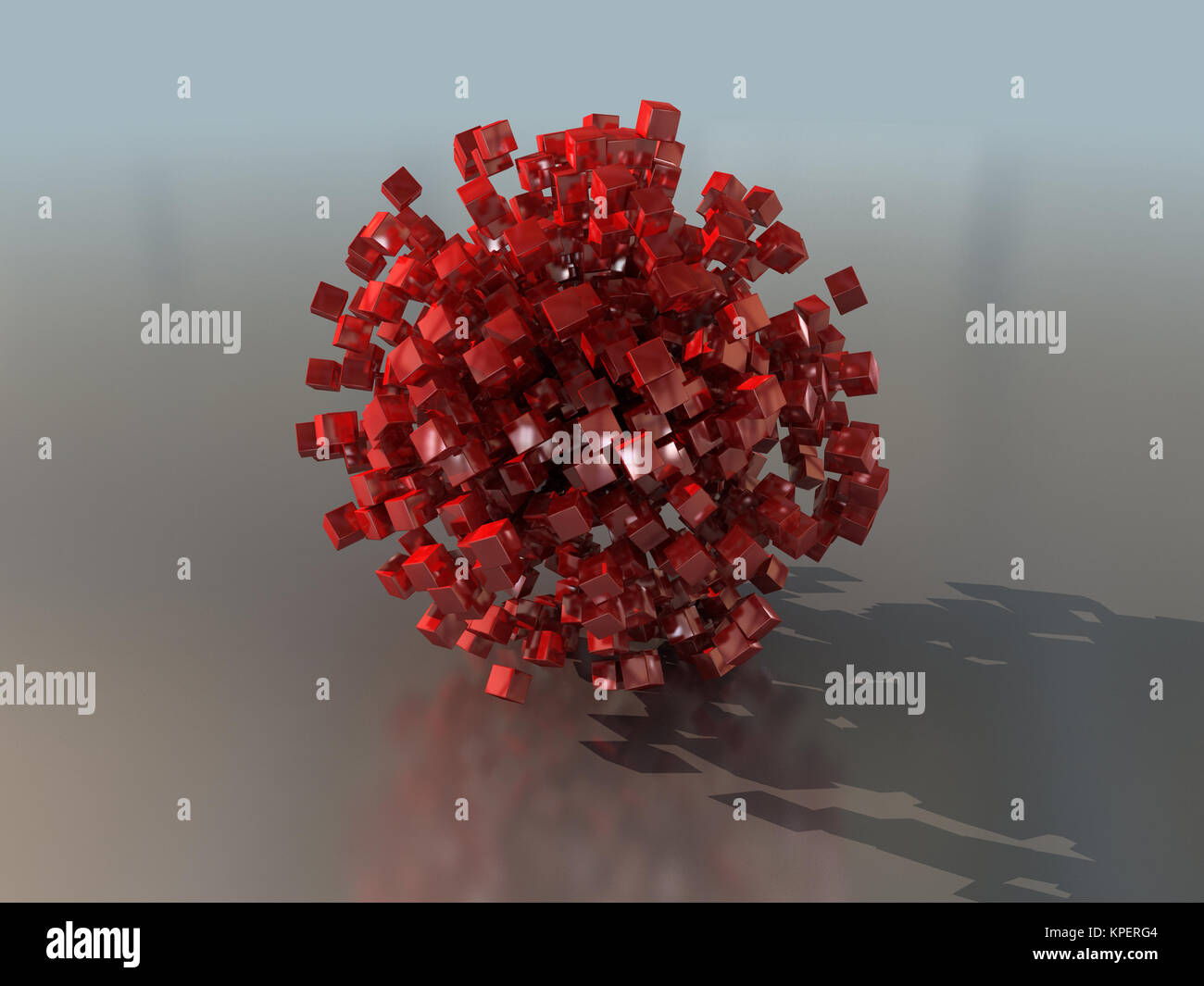 Abstract sphere of 3d blocks Stock Photo - Alamy