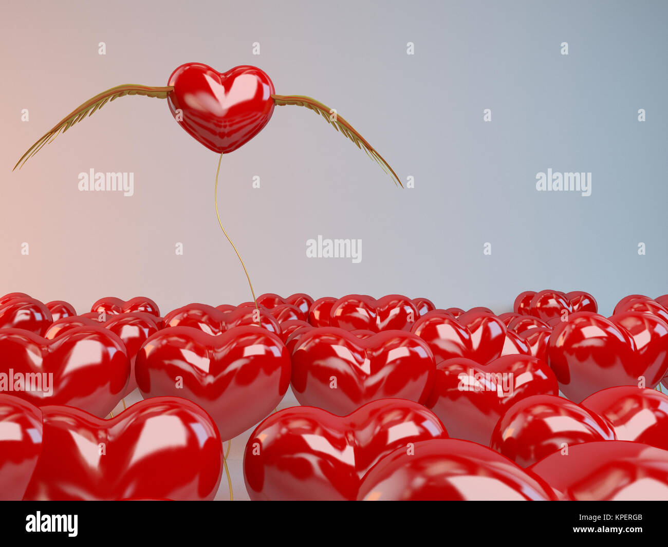 3d Flying Hearts Stock Photo - Alamy