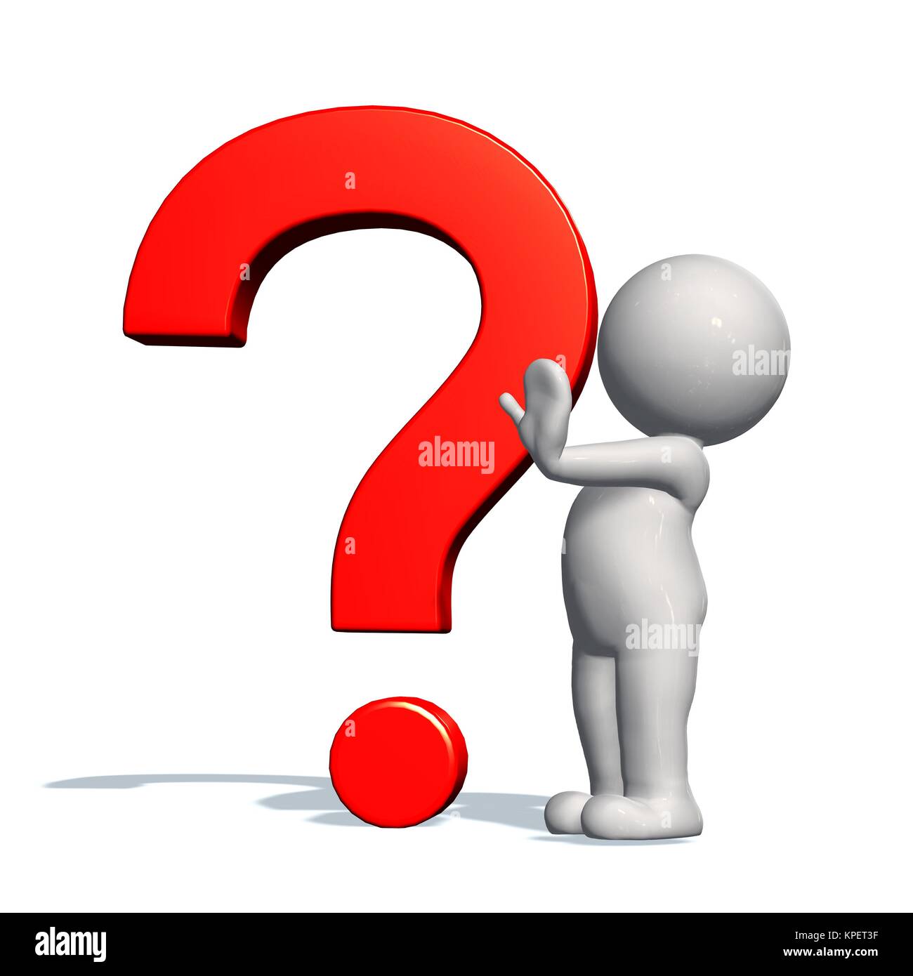 3d business man for red question mark hi-res stock photography and ...