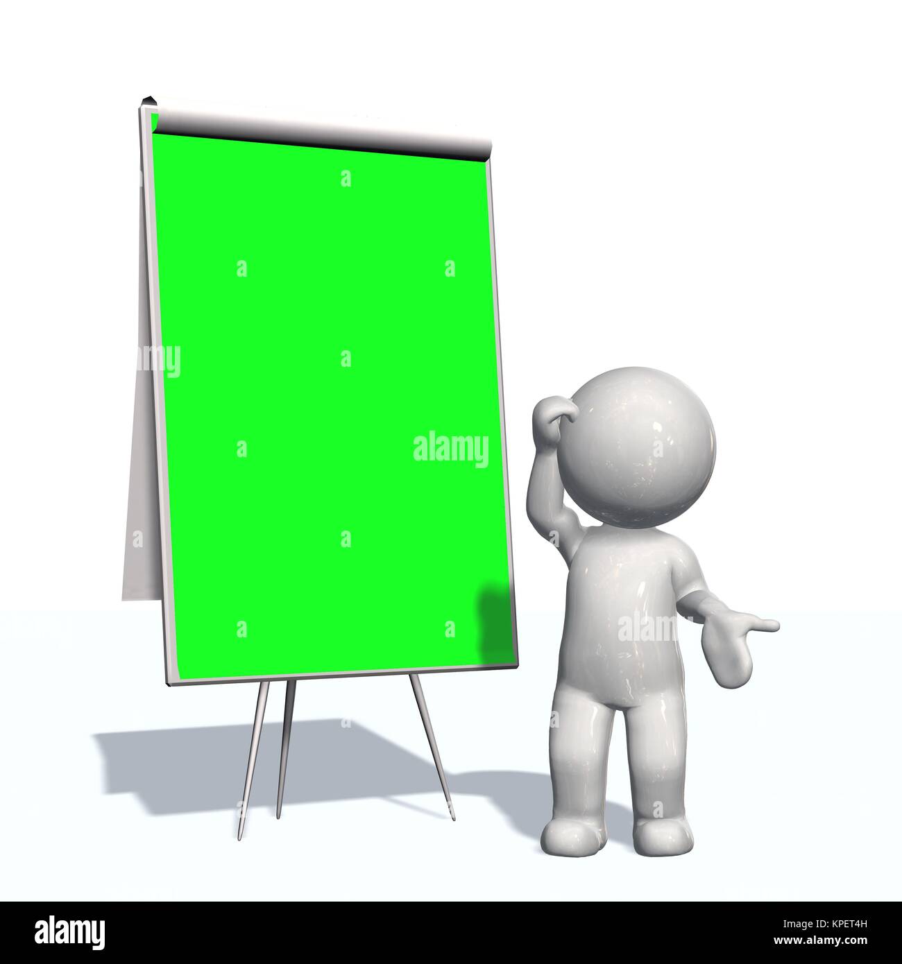 green screen board with 3d people Stock Photo - Alamy