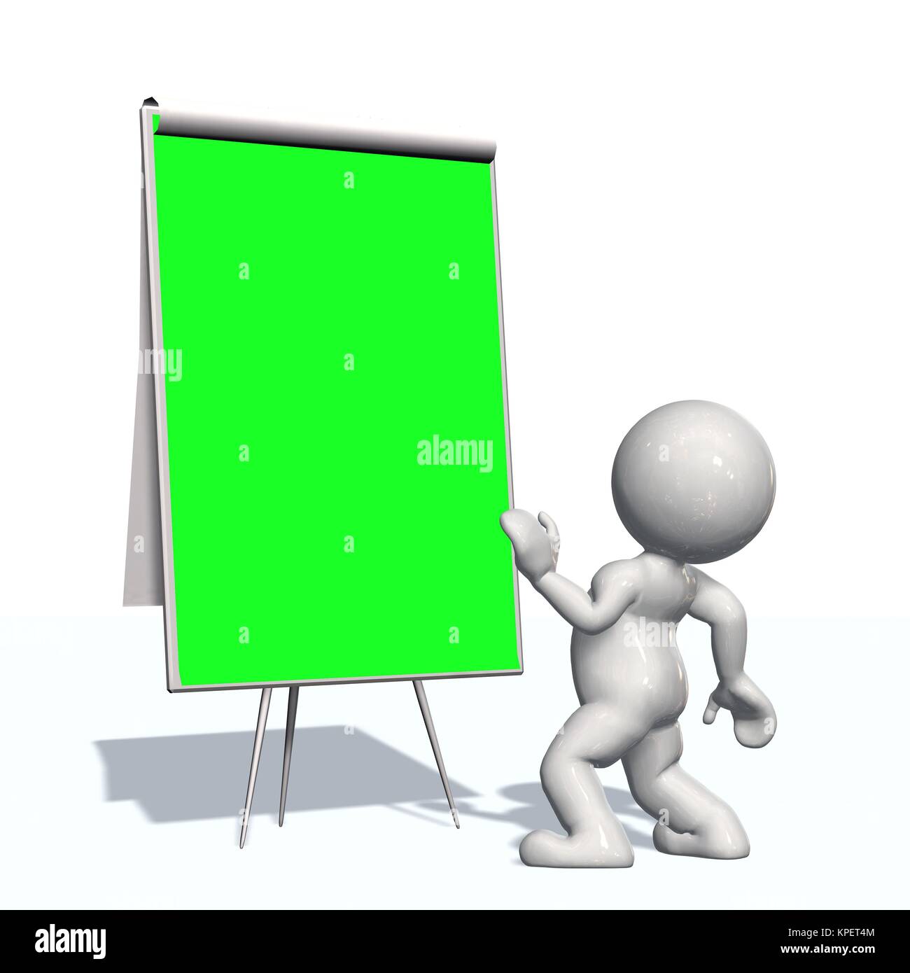 Green screen board with 3D people Stock Photo - Alamy