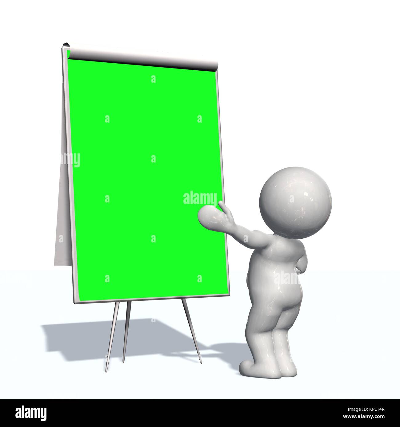 Green screen board with 3D people Stock Photo - Alamy