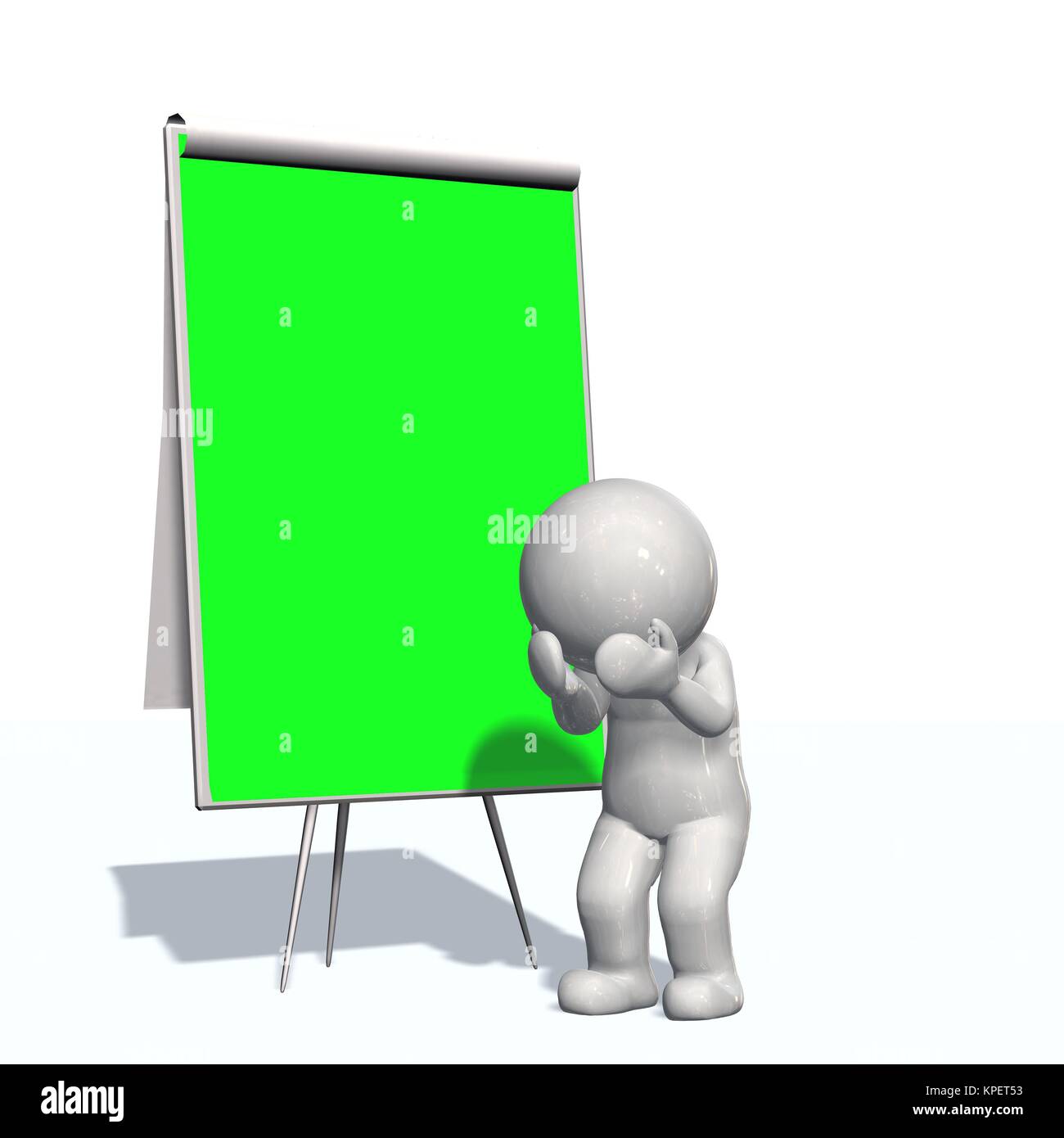 green screen board with 3d people Stock Photo - Alamy