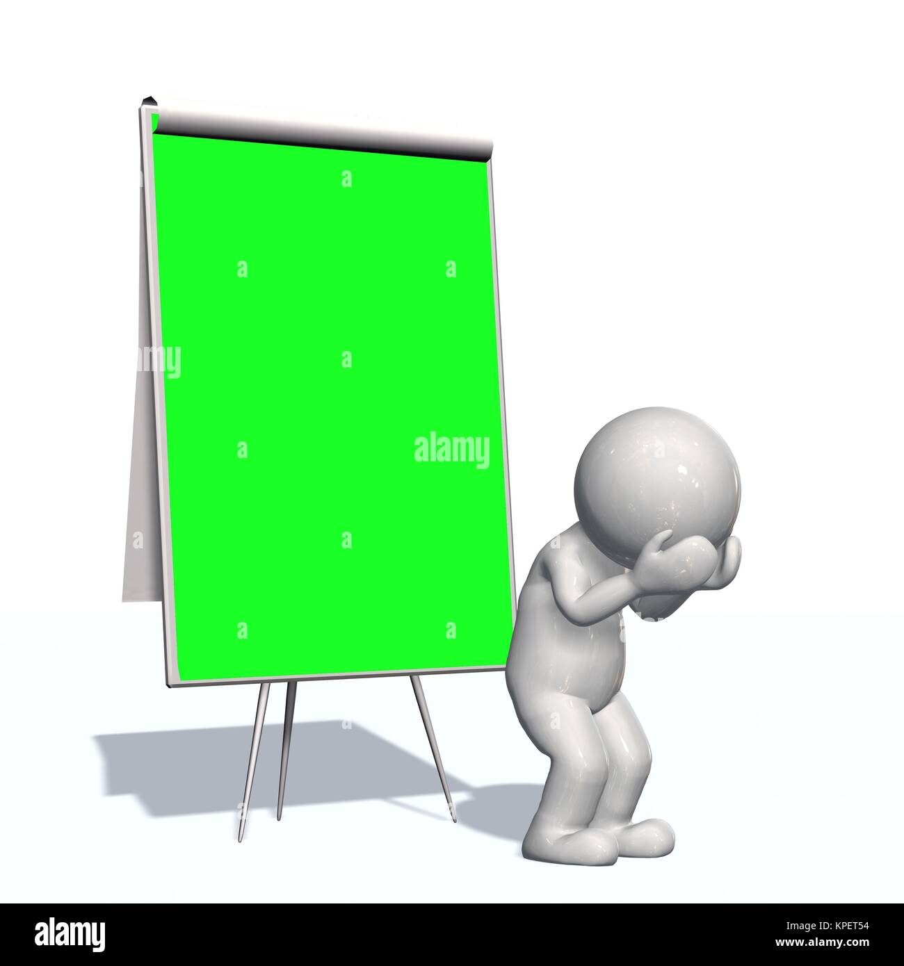 green screen board with 3d people Stock Photo - Alamy