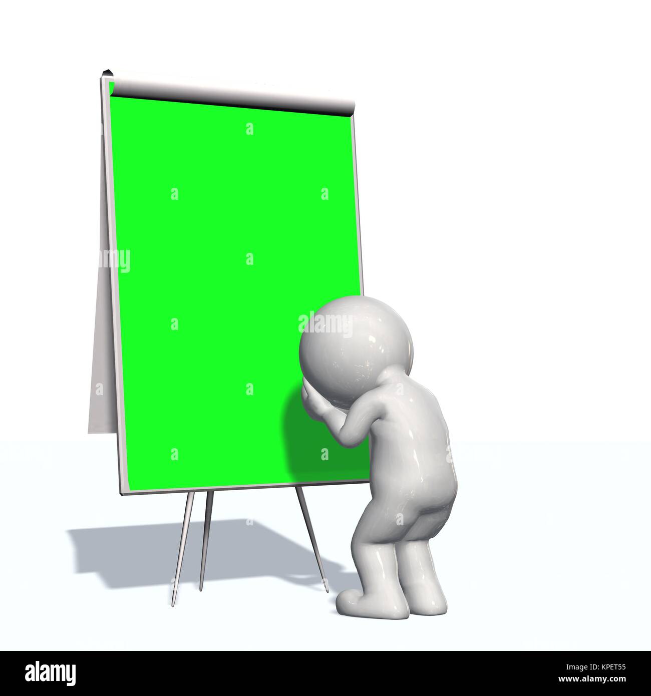 green screen board with 3d people Stock Photo - Alamy